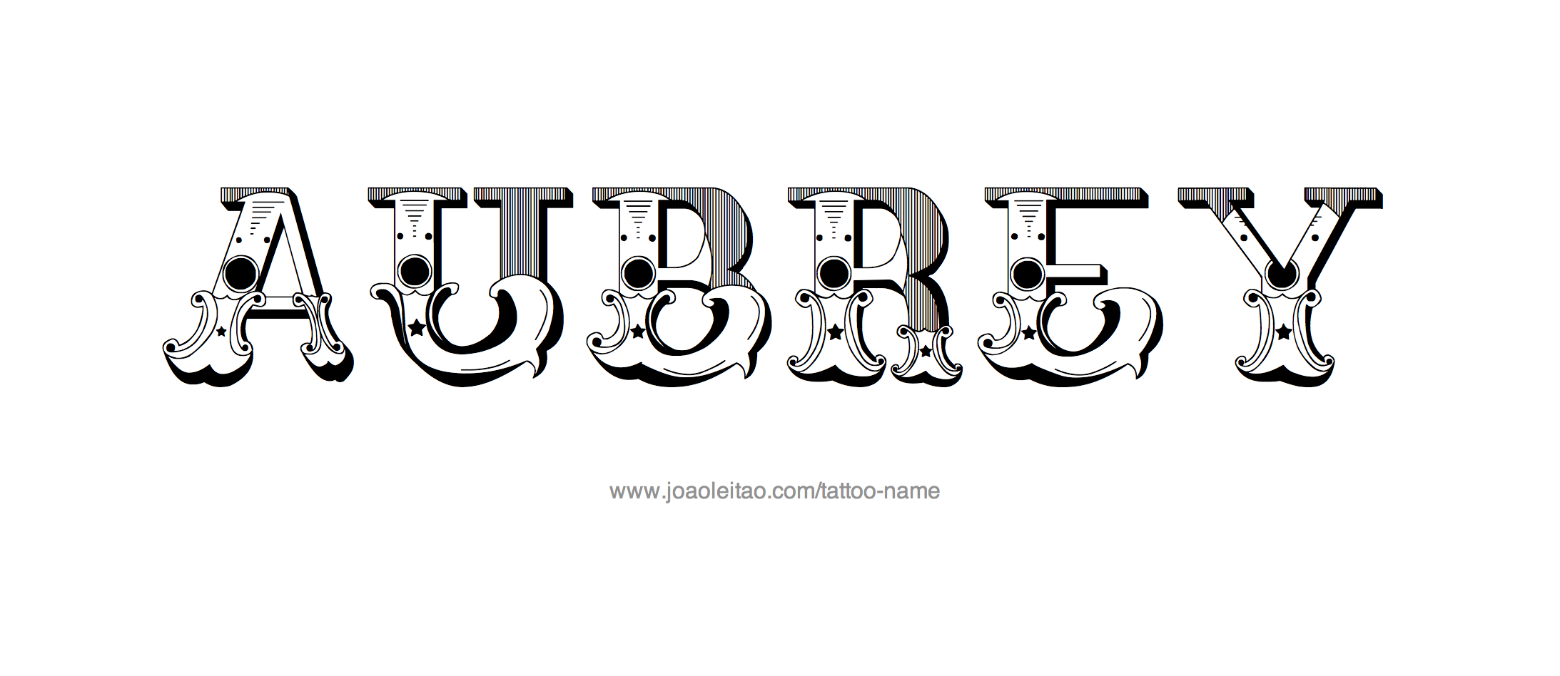 Aubrey Name Tattoo Designs